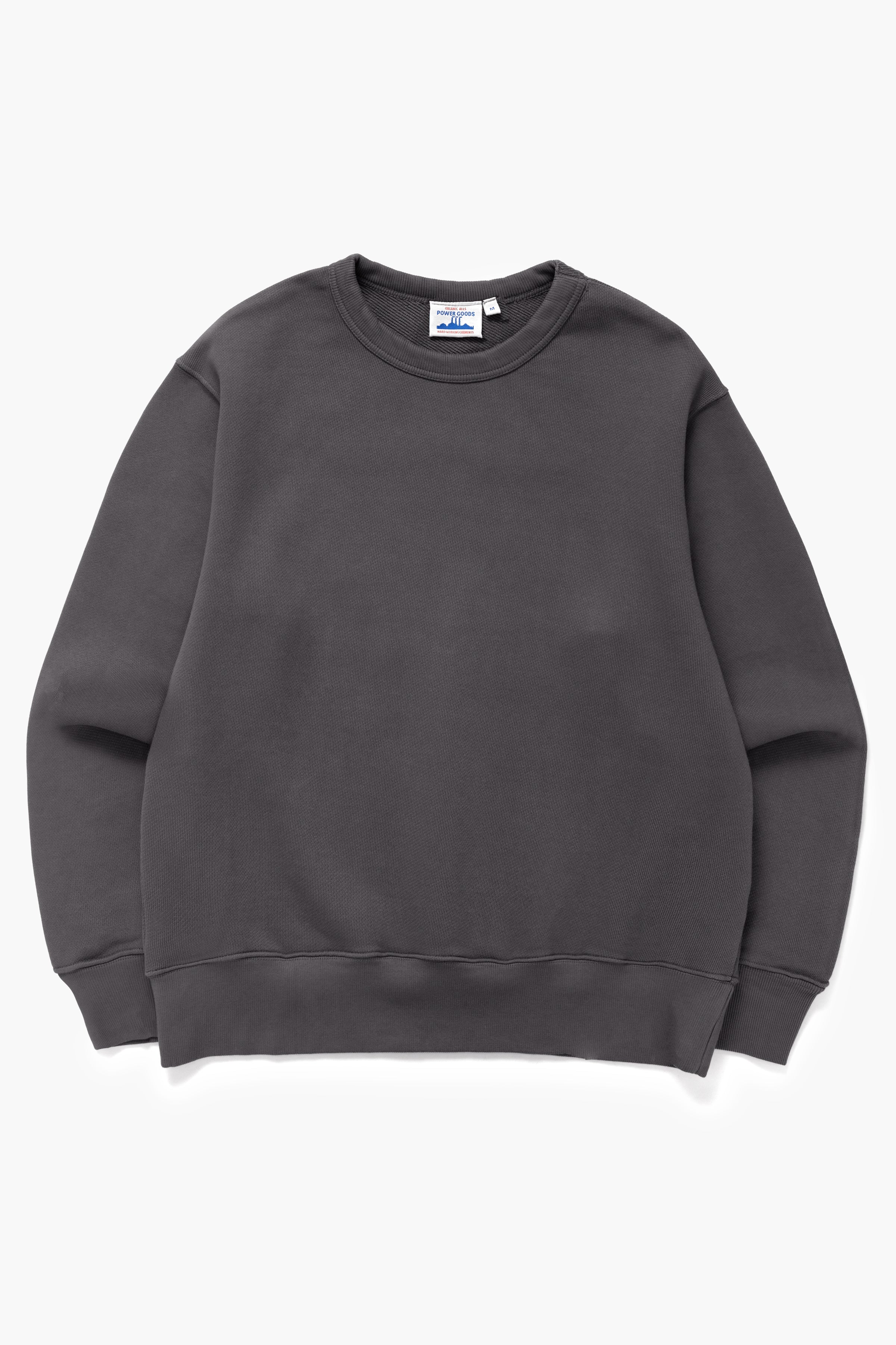 Power Goods - Loopback Crewneck - Washed Black – Blacksmith Store