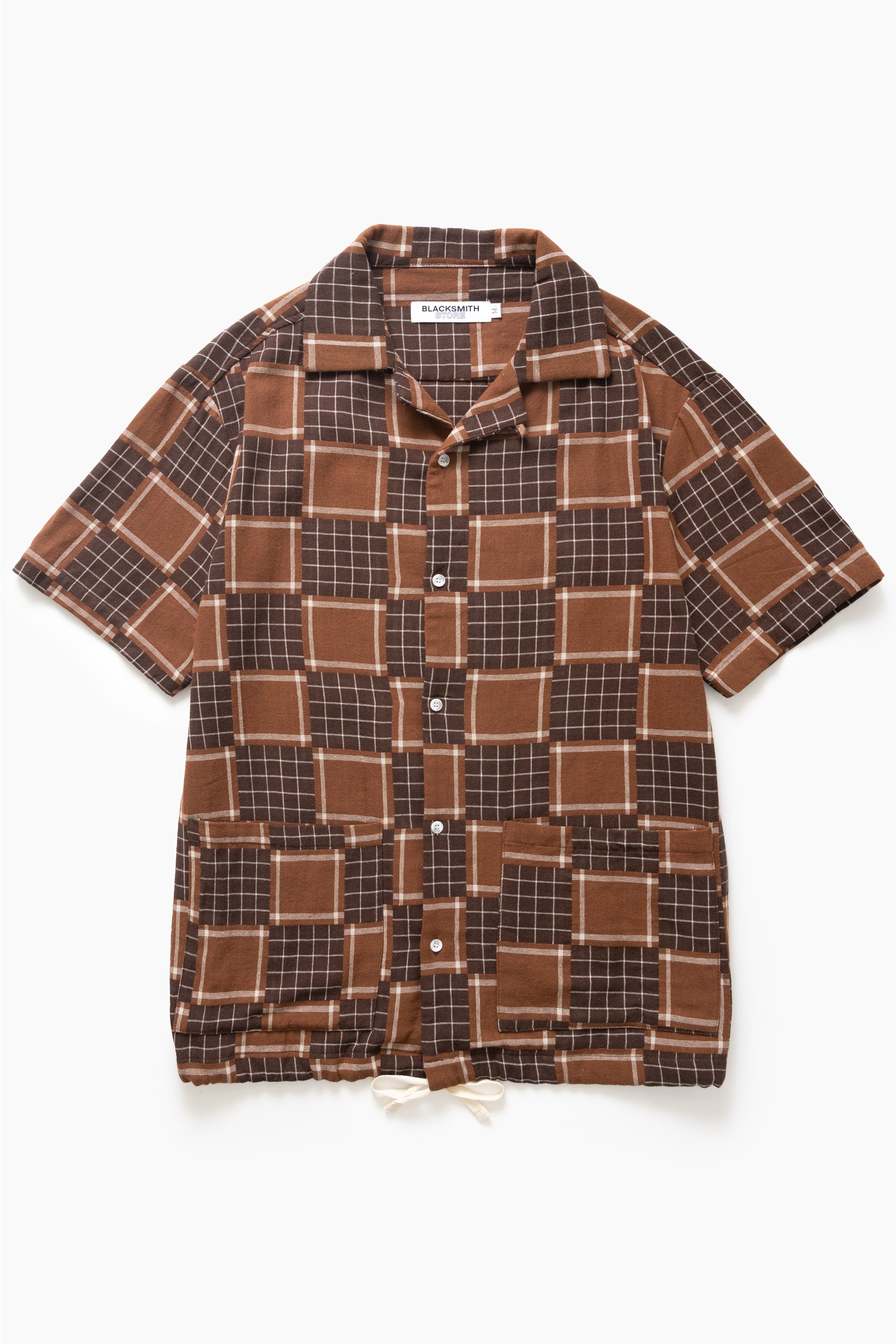 Blacksmith - Check Weave Resort Shirt - Brown – Blacksmith Store